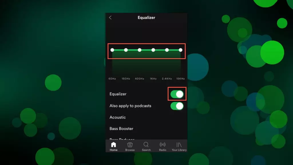 Spotify Equalizer na ios