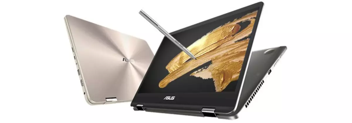 Novelty Asus: Mga laptop, mga computer sa dula ug gluing tulo nga monitor sa usa 12451_3