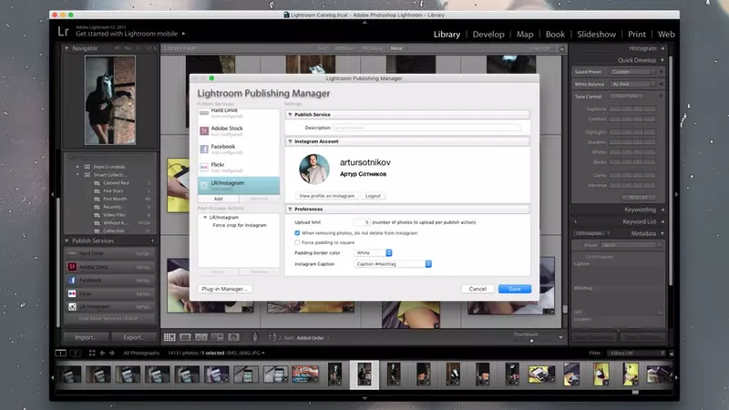 Як публікаваць у Instagram з кампутара Mac, на Windows і прама з Lightroom