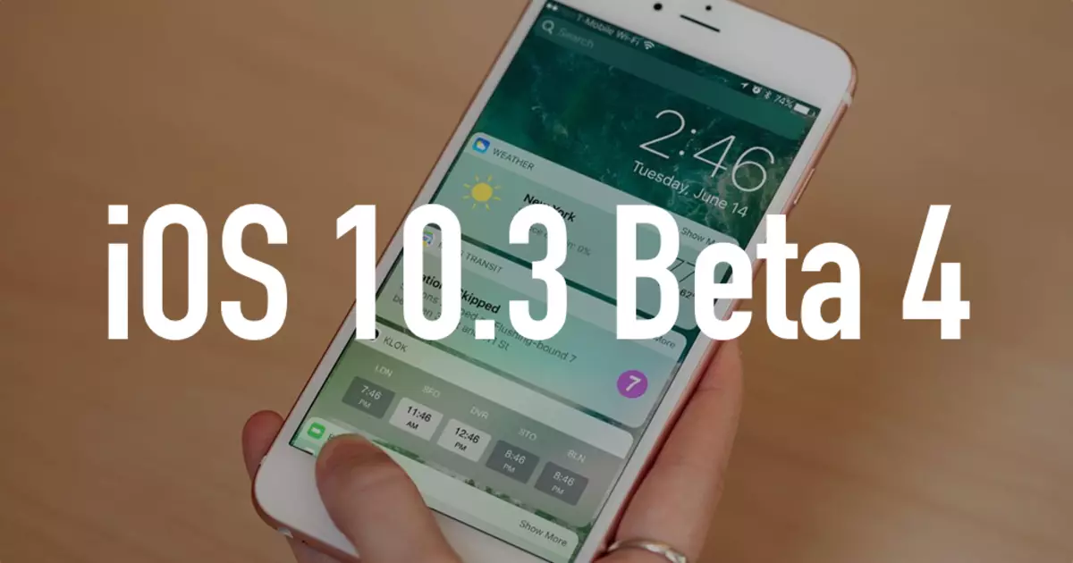 Apple-k iOS 10.3 beta 4 kaleratu zuen