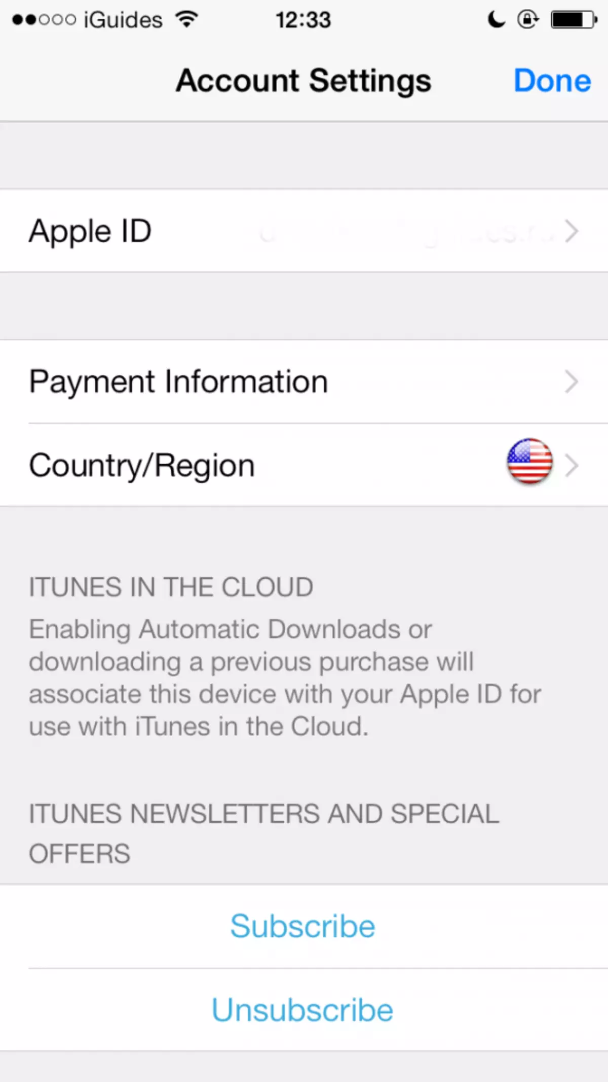 Apple IDアメリカ合衆国