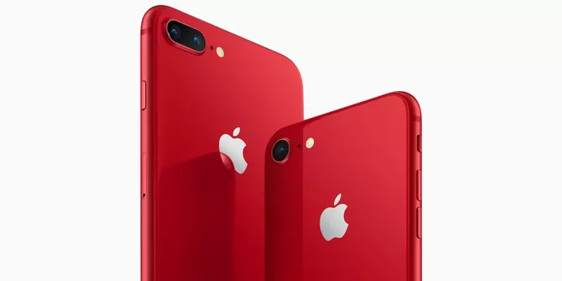 Apple прадставіла iPhone 8 і iPhone 8 Plus чырвонага колеру. Нарэшце-то з чорнай пярэдняй панэллю