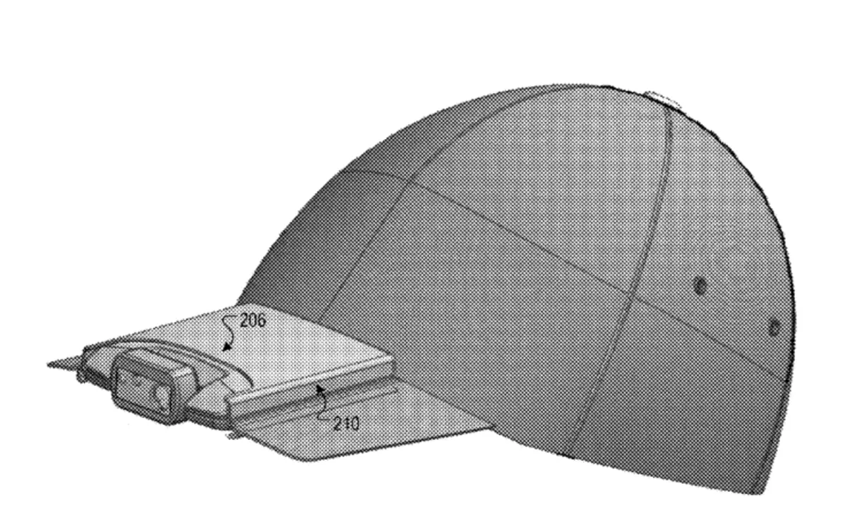 Google patented baseball cap nrog lub koob yees duab built-in