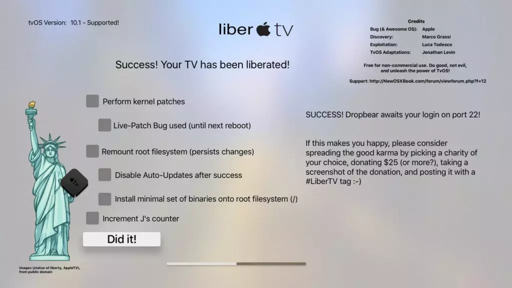 Apple TV4 အတွက် Jailbreak ကို download ရယူရန်ရရှိနိုင်ပါသည်။