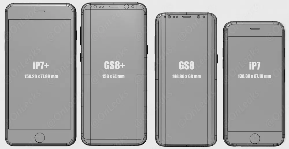 Параўнанне памераў Galaxy S8 з іншымі смартфонамі 1981_4