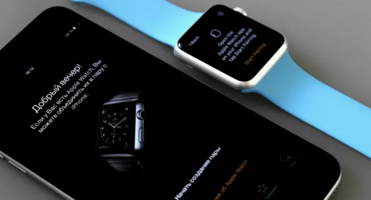 Apple Watch agus iPhone 6 Plus