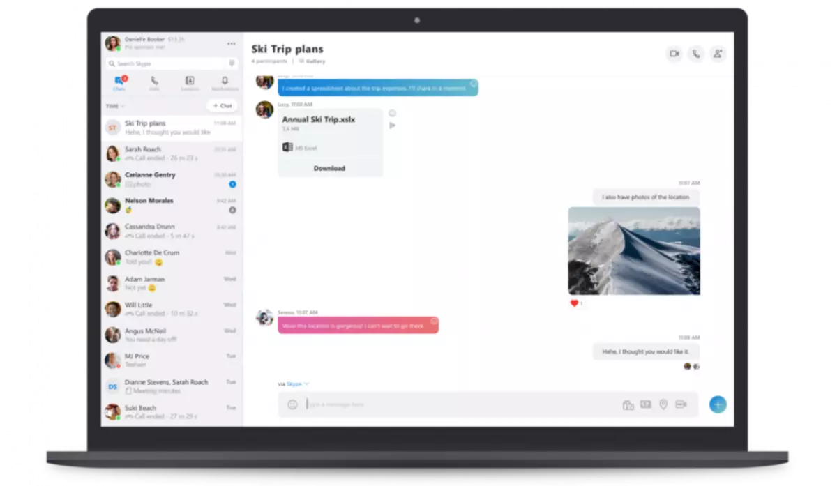 Microsoft는 Skype의 새로운 디자인을 인식하고 이전 버전을 반환합니다. 22251_5