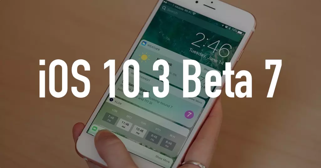 Apple va llançar iOS 10.3 beta 7