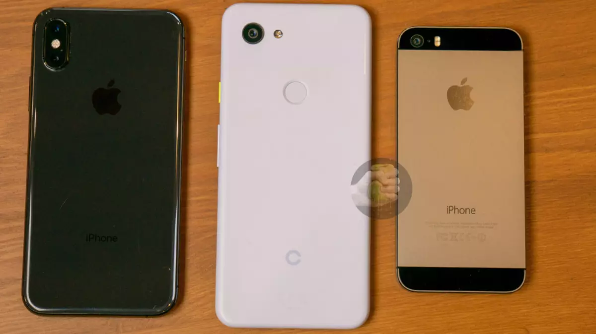 iPhone xs, pixel 3 lite ба iPhone 5s