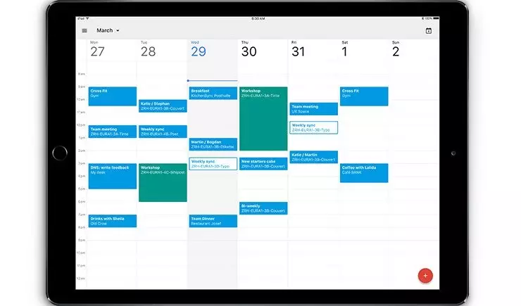 «Google Calender» iPad-та пайда болды