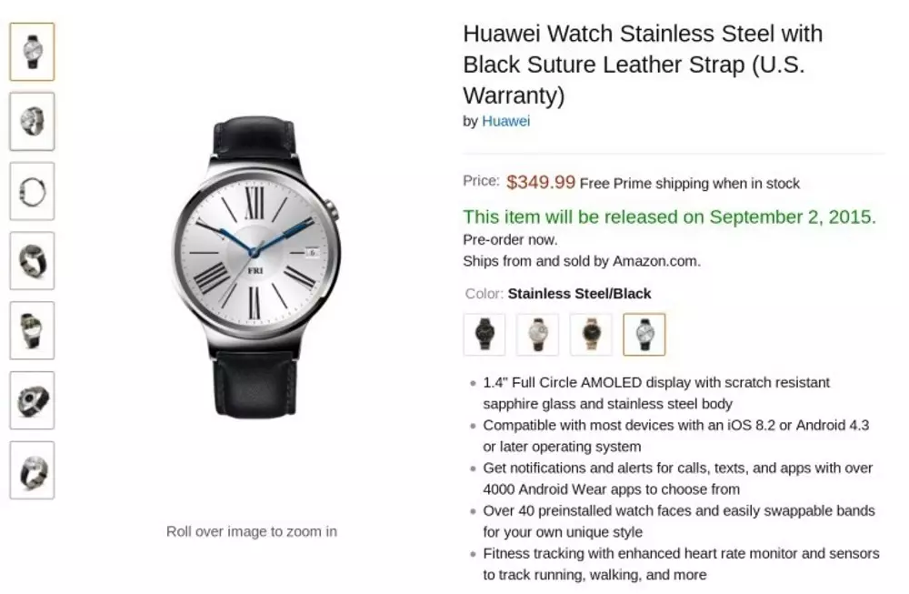 Huawei Watch - першыя гадзіны на Android Wear з падтрымкай iOS 27658_2