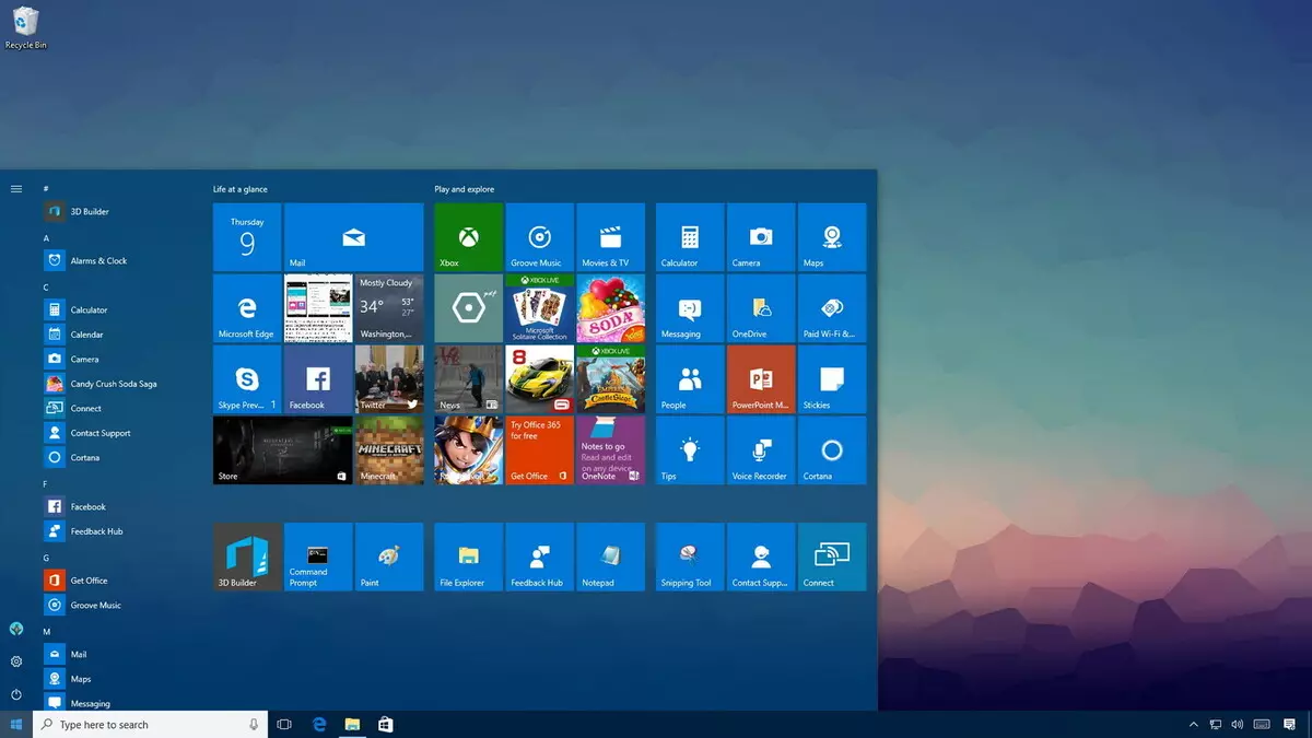 Képek kérésre Windows 10 Start menü