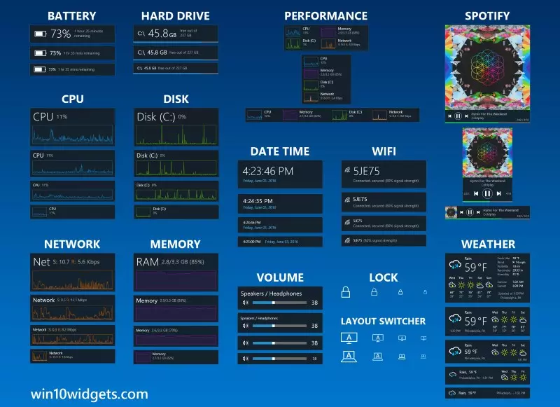 Win10 Widgets.