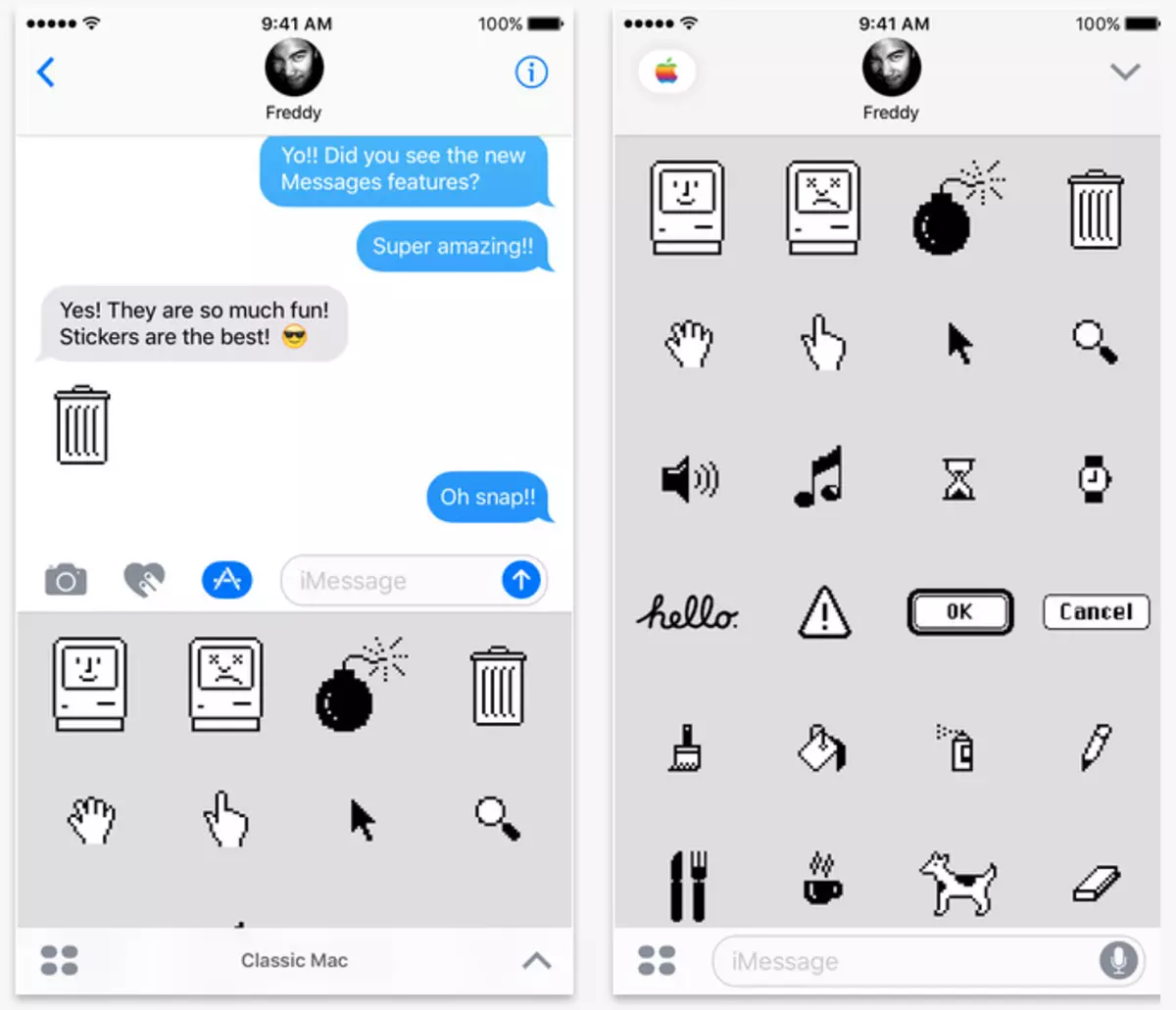 Apple huet 4 Set vu Sticker fir Imessage an iOS 10 erausbruecht