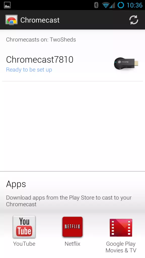 IGoogle Chromecast.