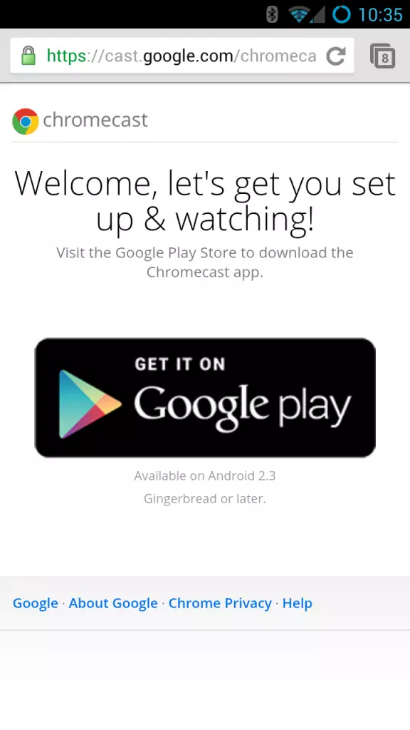 Google Chromecast.