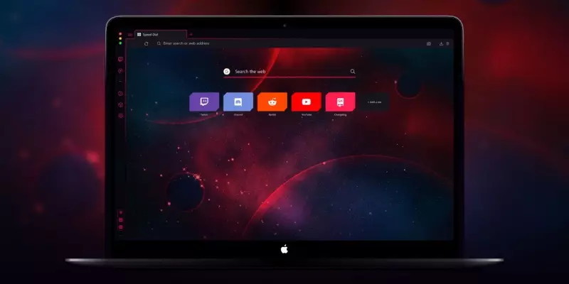 Opera GX navegador juego apareció en MacOS