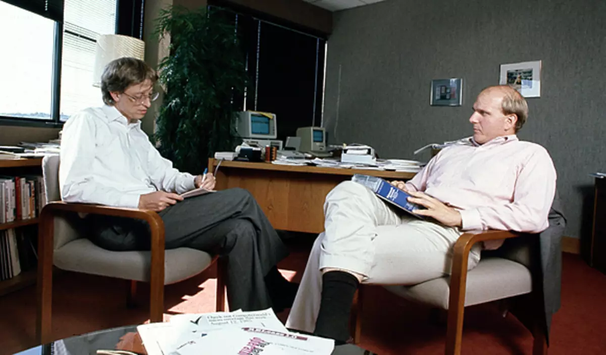 Біл Гейтс і Стыў Балмер ў 1987 годзе
