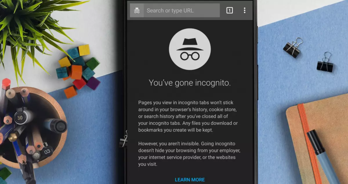 Jak domyślny bieg Chrome na Androidzie w trybie "Incognito"