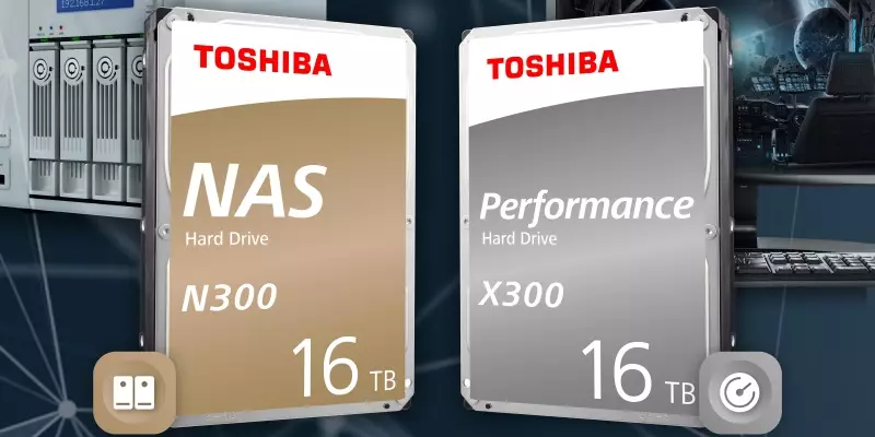 Toshiba 16 Tavabay qattiq disklarini taqdim etdi